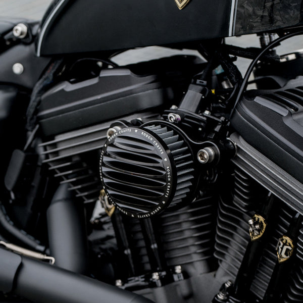 ROUGH CRAFTS Air Filter Kit (Black Anodized) - XL / Sportsters – Rough ...